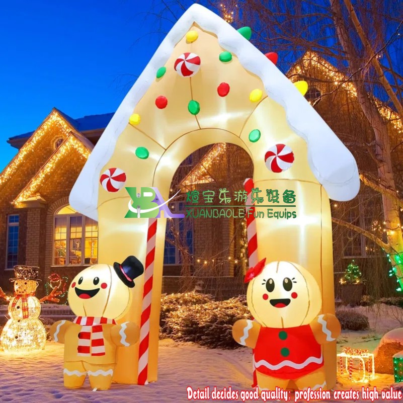 11.8 FT Christmas Inflatable Gingerbread Archway Christmas Inflatable ...