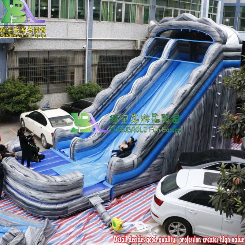 Tsunami Grey Marble Water Slide for Backyard Water Park Commercial | KK ...