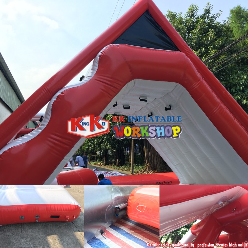 Custom Triangular Inflatable Floating Water Slide Floating Water Play ...