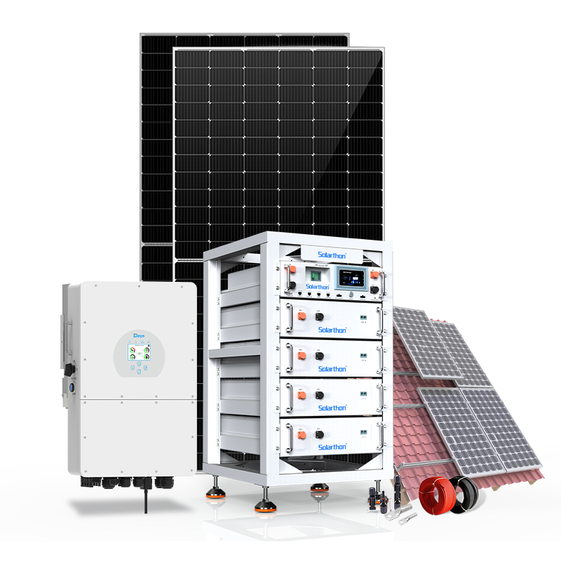 Commercial on/Off Grid Solar System 8.8KW 20KWH Energy Photovoltaic Complete Package Grid Tie ...