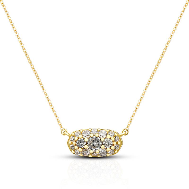 Grayson Gold Crystal Pendant Necklace | Joacii