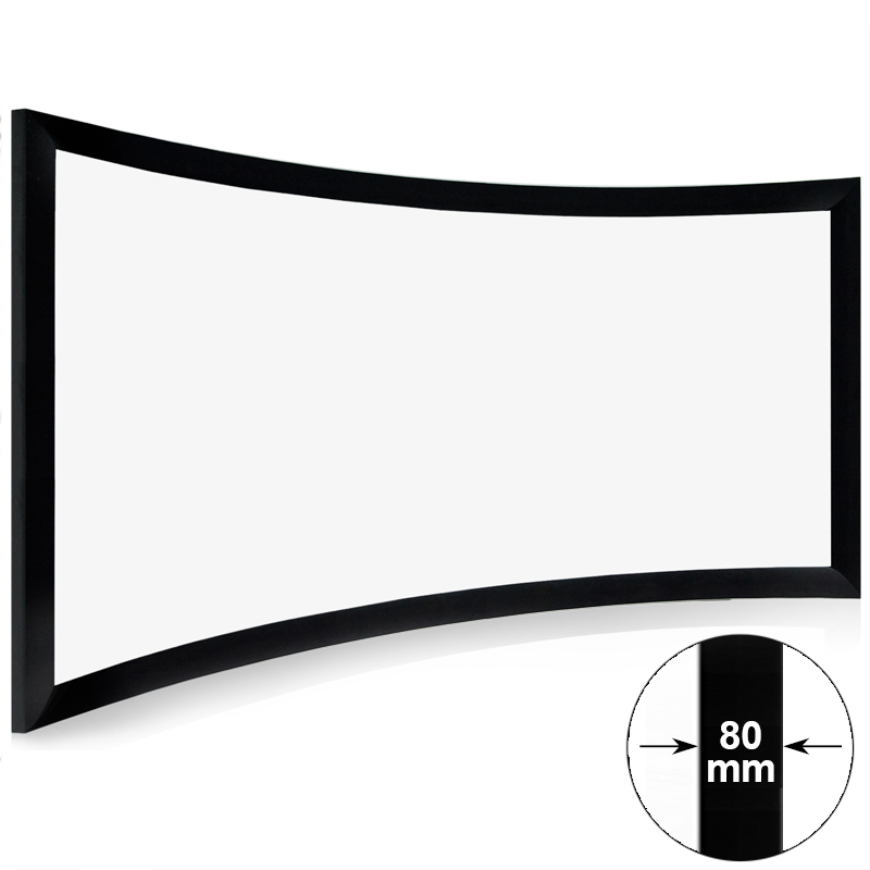 Curved Projector Screen-motorized Retractable Movie Screen...