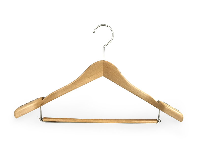 Premium Solid Wooden Clothes Hangers with Locking Bar | Leevans