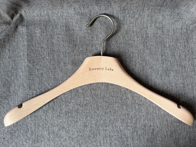 Luxury Beech Wooden Coat Hanger with Brand Logo | LEEVANS