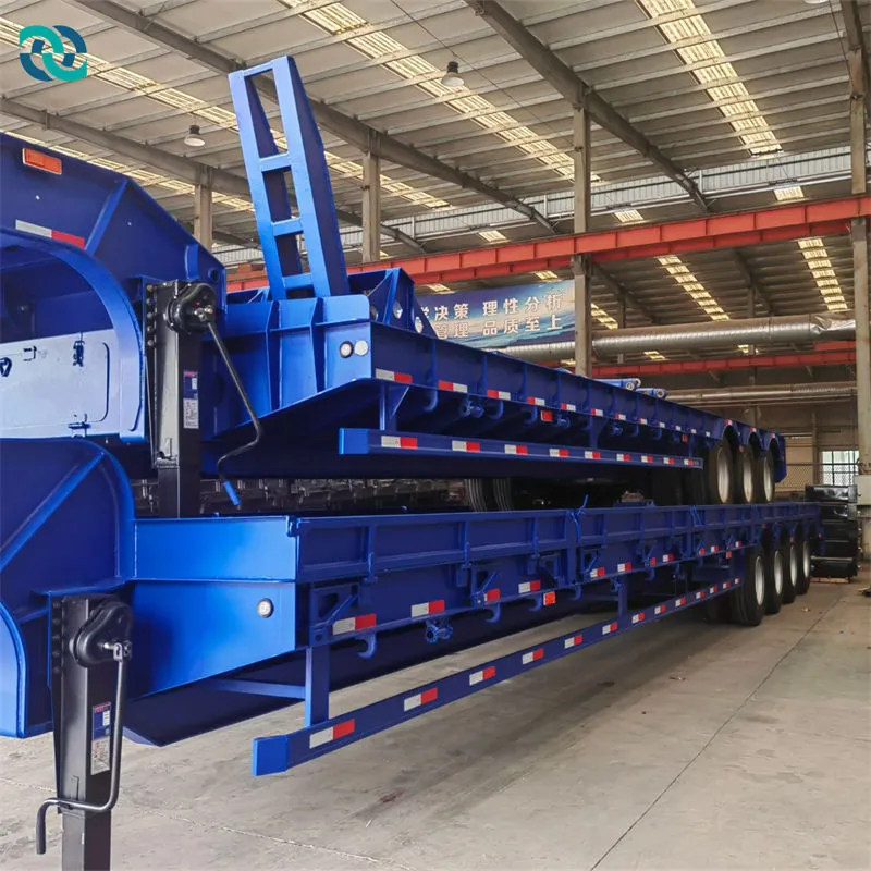 Supply 4 Axles 100T Low Bed Semi Trailer Wholesale Factory - SHANDONG ...