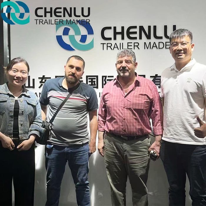 Saudi Client Impressed by 4 Axle Lowbed Trailer During Factory Tour ...