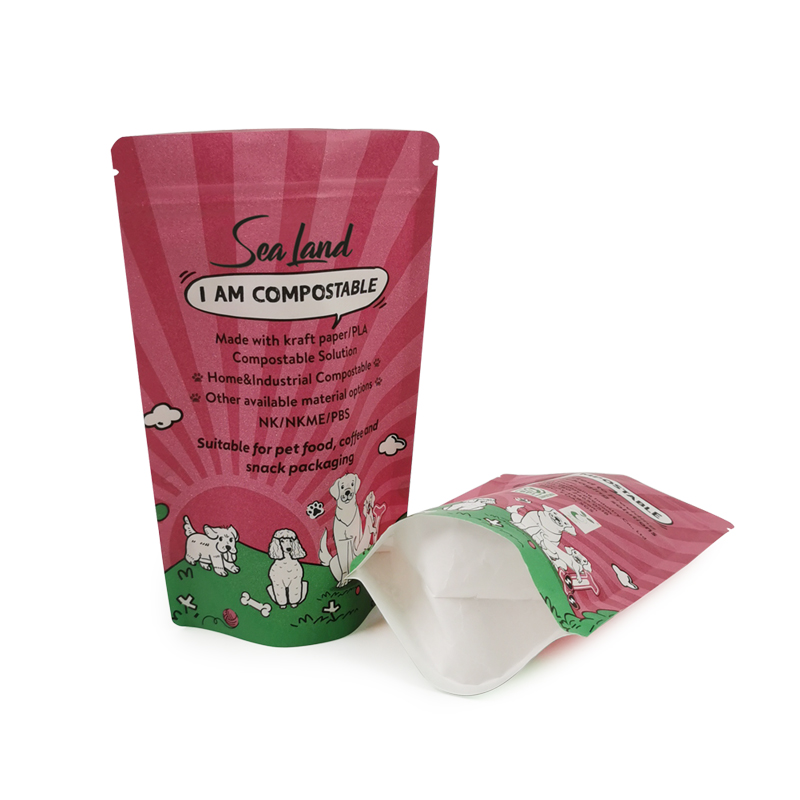 100% Biodegradable Compostable Eco Friendly PLA Zip Lock Zipper Kraft ...