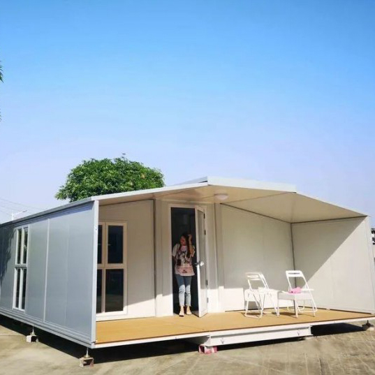 Genişletilebilir konteyner evi 40ft katlanır ev modüler ev prefabrik