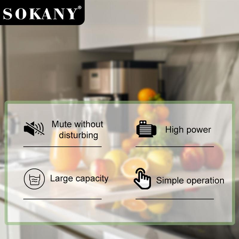SOKANY SK-03024 2L Silent Blender with 8000W Power and Stainless Steel ...