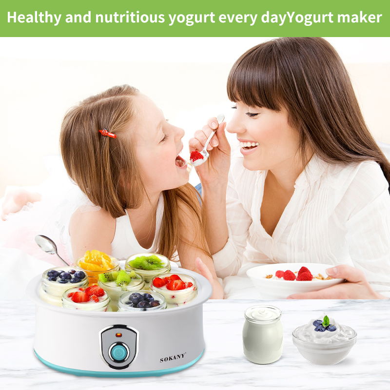 SOKANY SK-2304 Constant-Temp Yogurt Maker with One-Touch Fermentation, Variety of Flavors, Easy ...