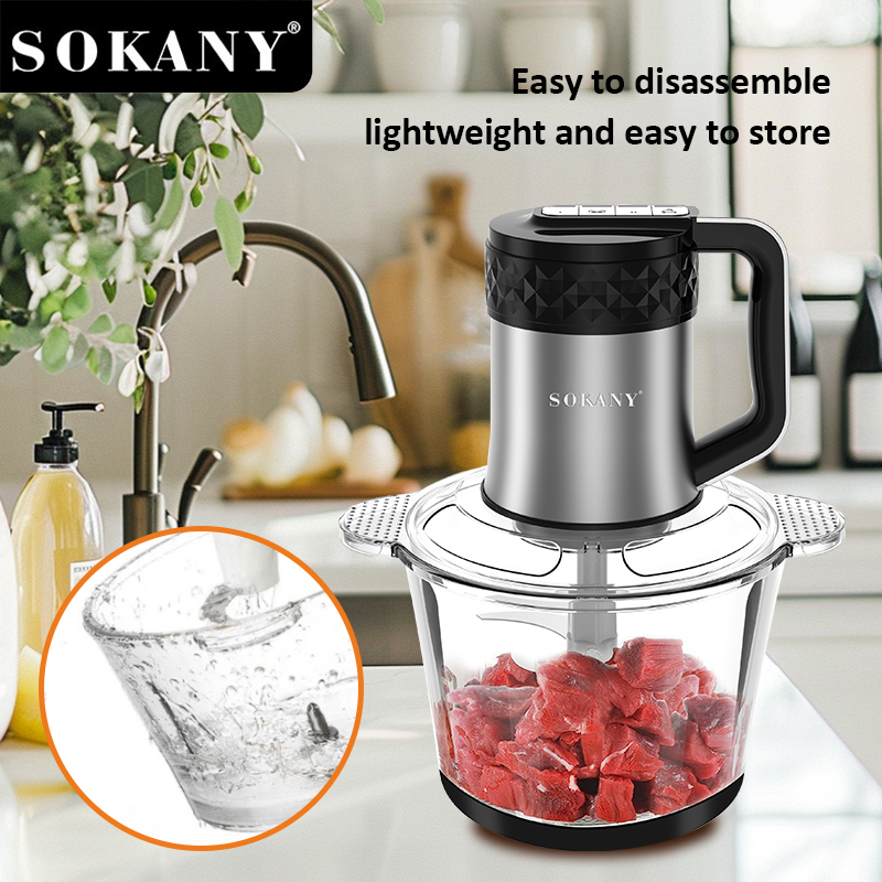 SOKANY SK-06015 800W 3.0L Multi-Function Electric Chopper Blender with Four Speed Adjustment ...