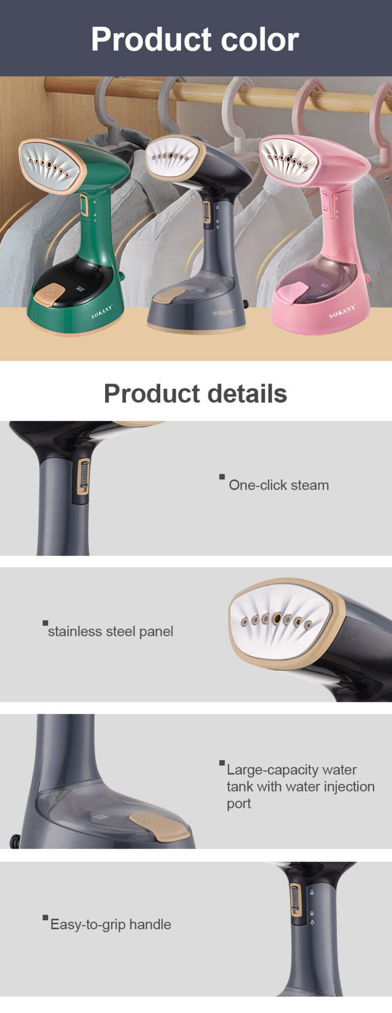 Custom Hand Held Steamer Factory - SOKANY