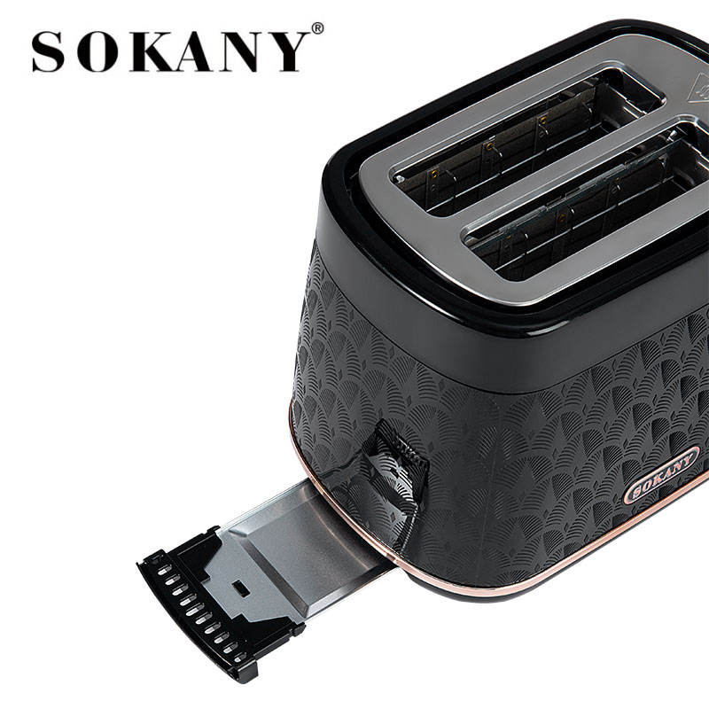 SOKANY SK-033 帶麵包屑托盤的烤麵包機 | 930W 功率廚房電器