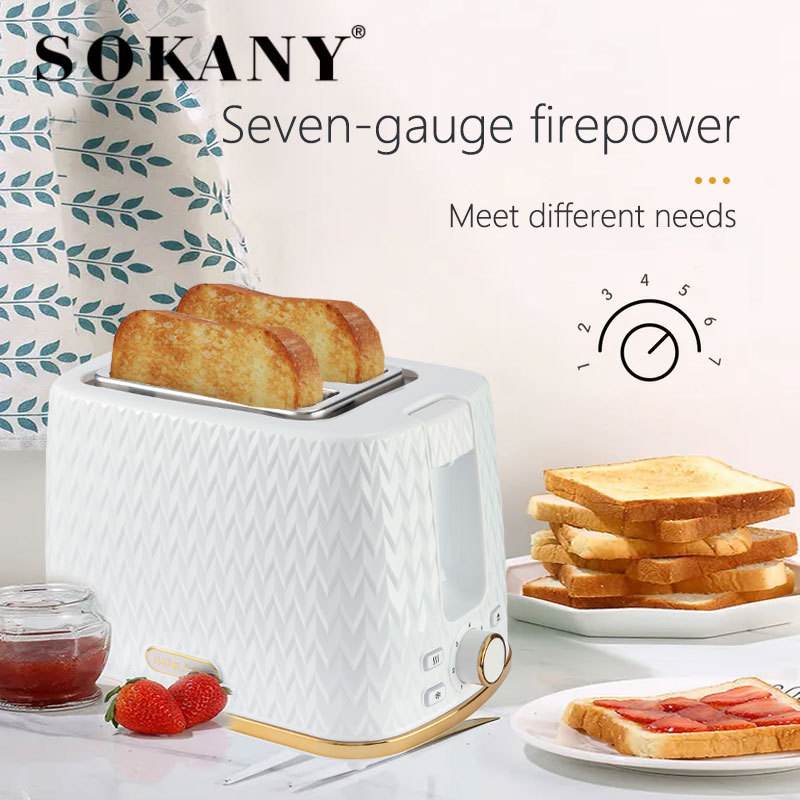 SOKANY SK-034 Toaster | 780W Power & Crumb Tray | Easy Breakfast Solution