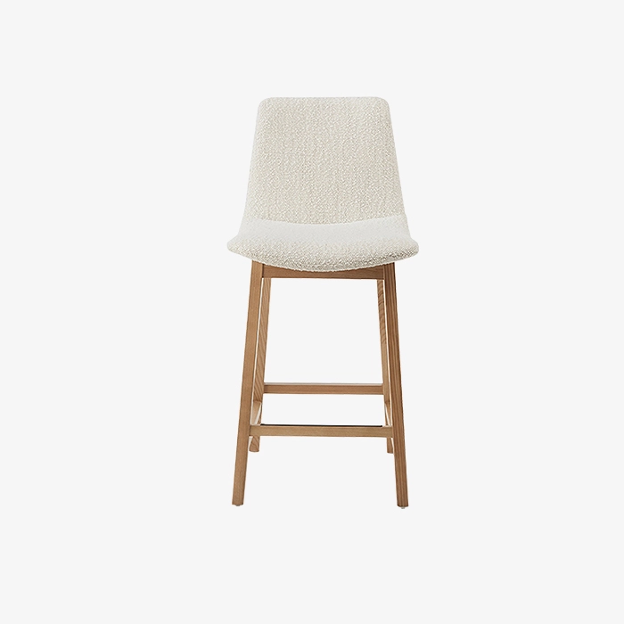 Bar blanco moderno & Taburete de bar con base de madera para cocina ...