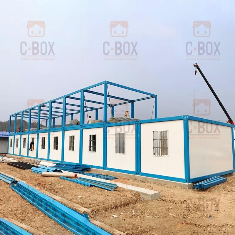 Detachable Container House: Modular and Blue Frame