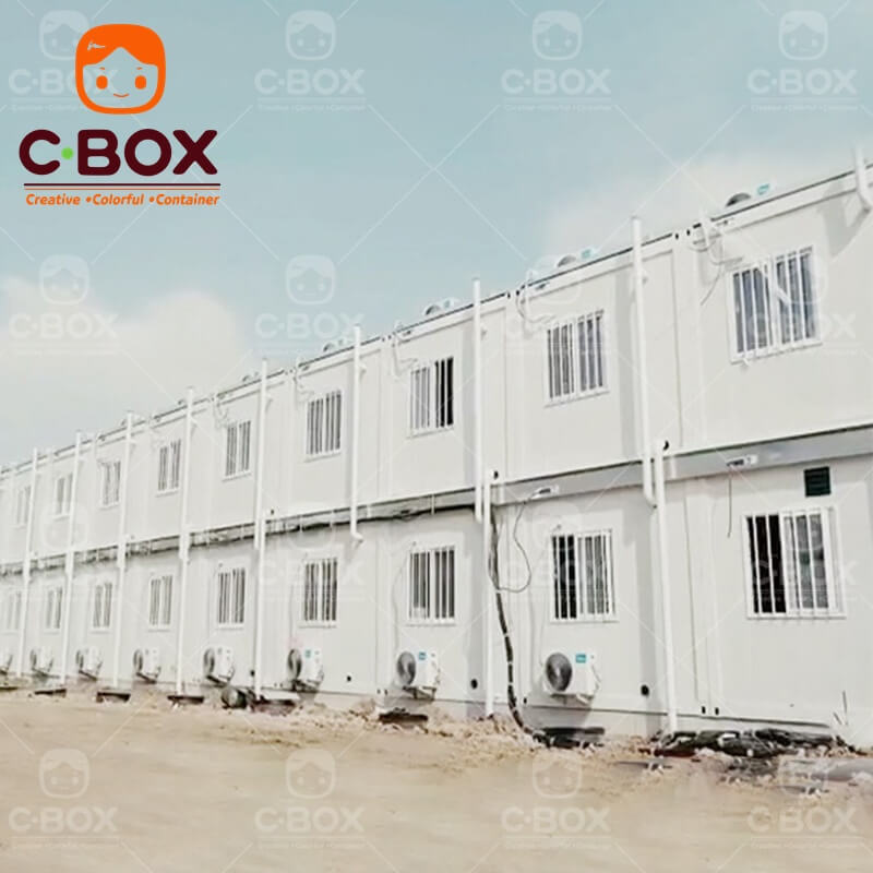 Prefab Dormitory Container Home with Warehouse