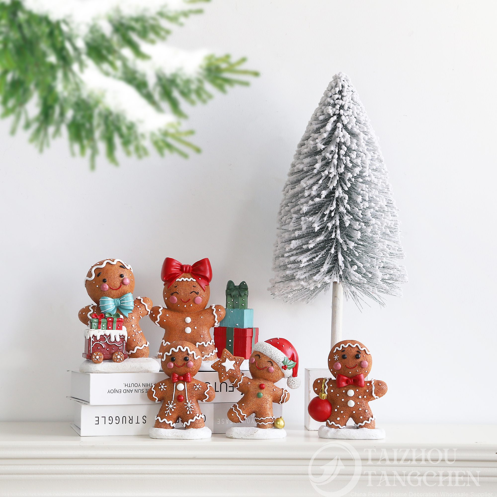 Christmas Resin Gingerbread Ornaments Wholesale – Holiday Tabletop ...