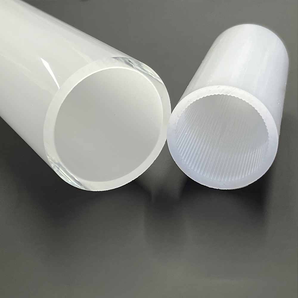 Plastic Extrusion Illumination Milky White Diffuser Acrylic PMMA Tube ...
