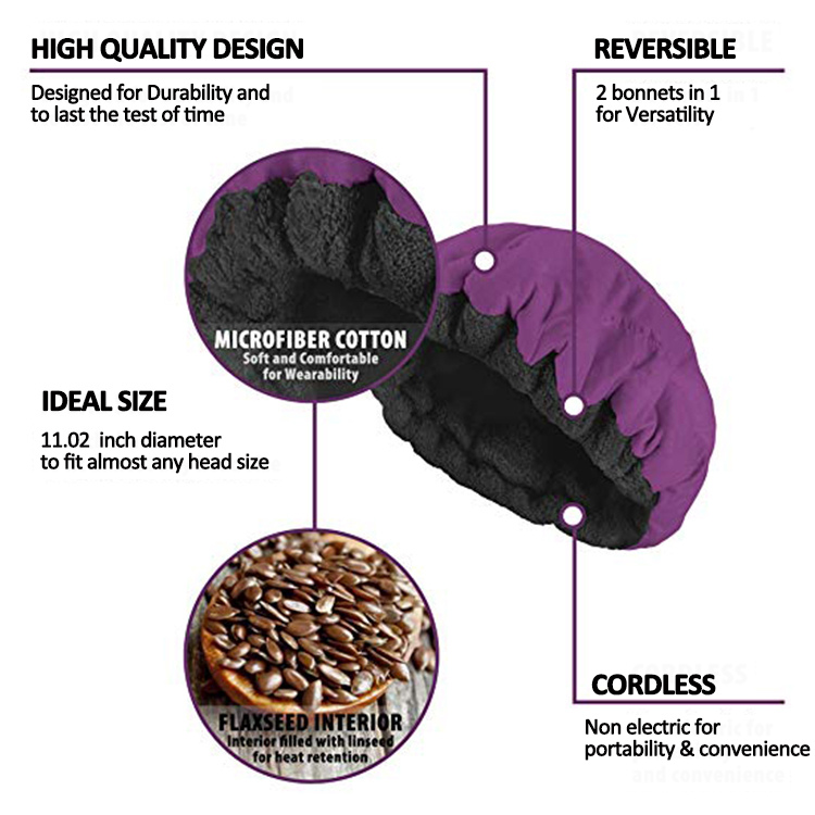 Flaxseed Deep Conditioning Heat Cap 100% Safe Microwave Hot Cap