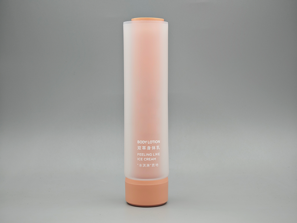 Custom Body Lotion Packaging Tube 200ml D50mm Dual Design PE Frosted ...