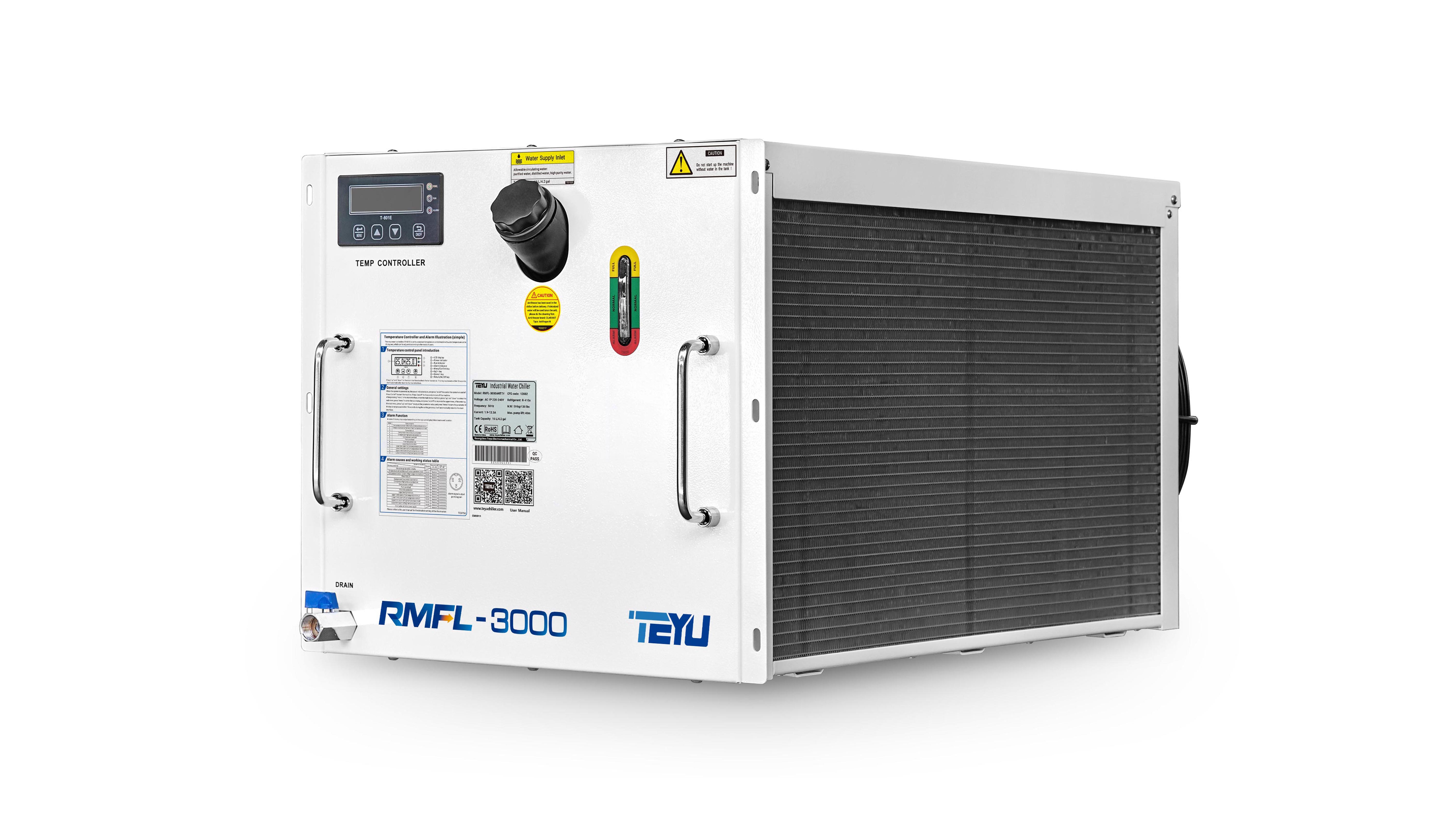 Rack Mount Water Chiller Unit RMFL-3000 for 3000W Handheld Laser Metal ...