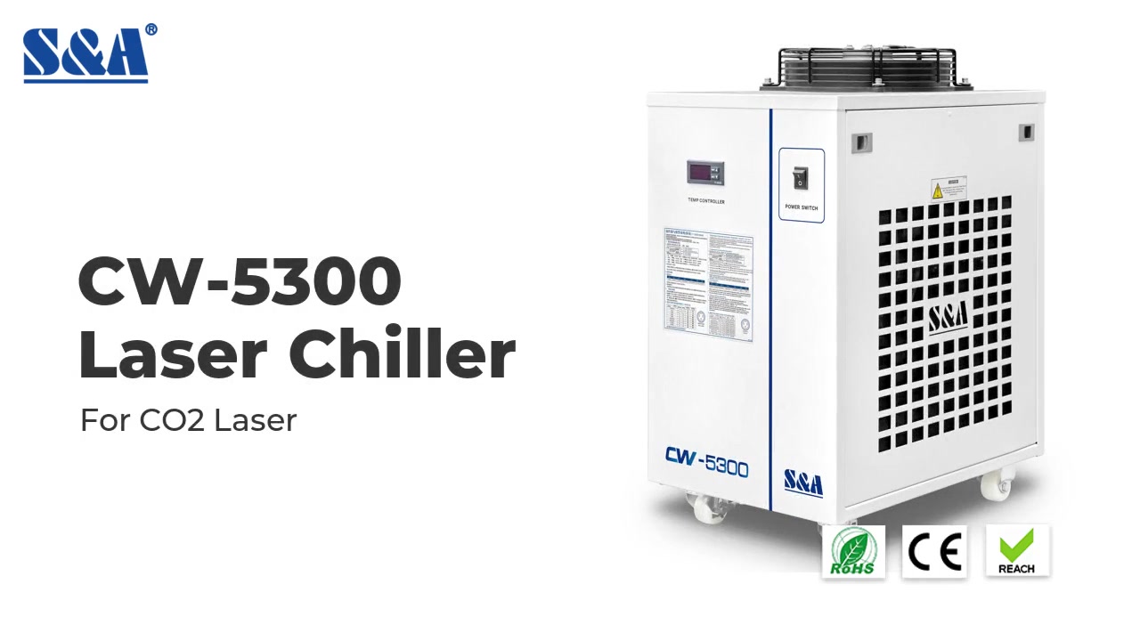 Air Cooled Process Chiller CW-5300 for CO2 Laser Source Factory