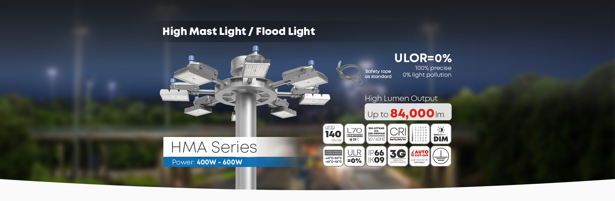 LED Street Light Supplier, Outdoor Flood Lighting Manufacturer | AOK