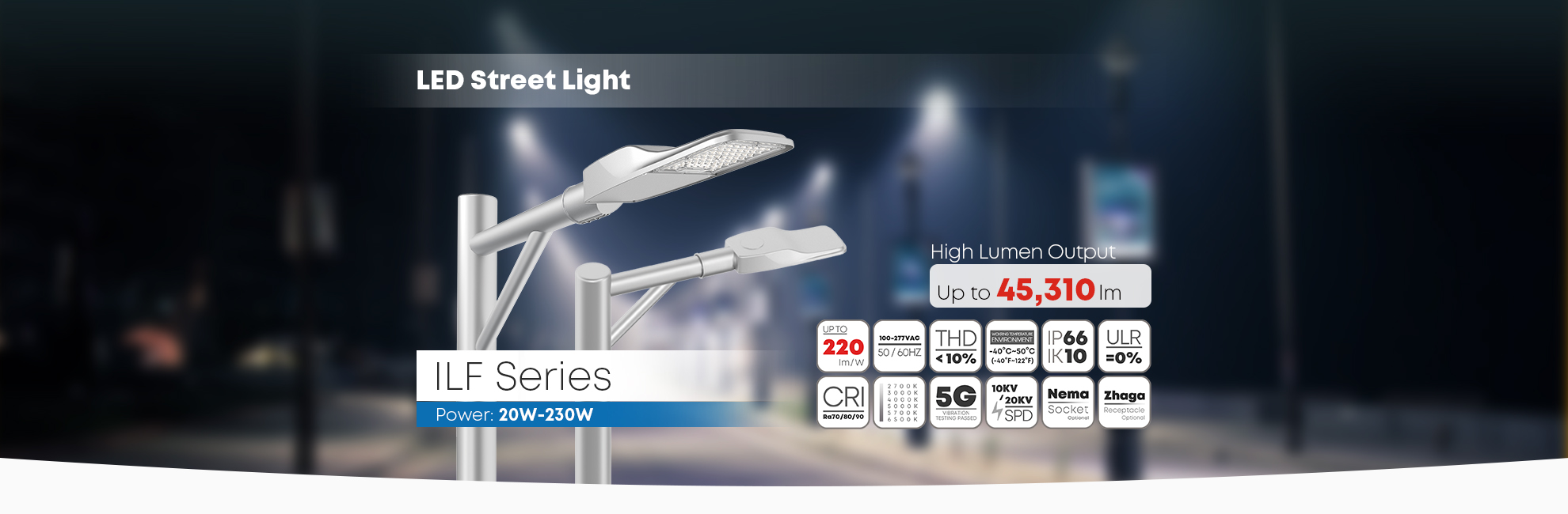 LED Street Light Supplier, Outdoor Flood Lighting Manufacturer | AOK