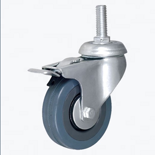 Caster 75x21 China TV Stand Threaded Stem PVC Caster Wheels-Dajin Caster