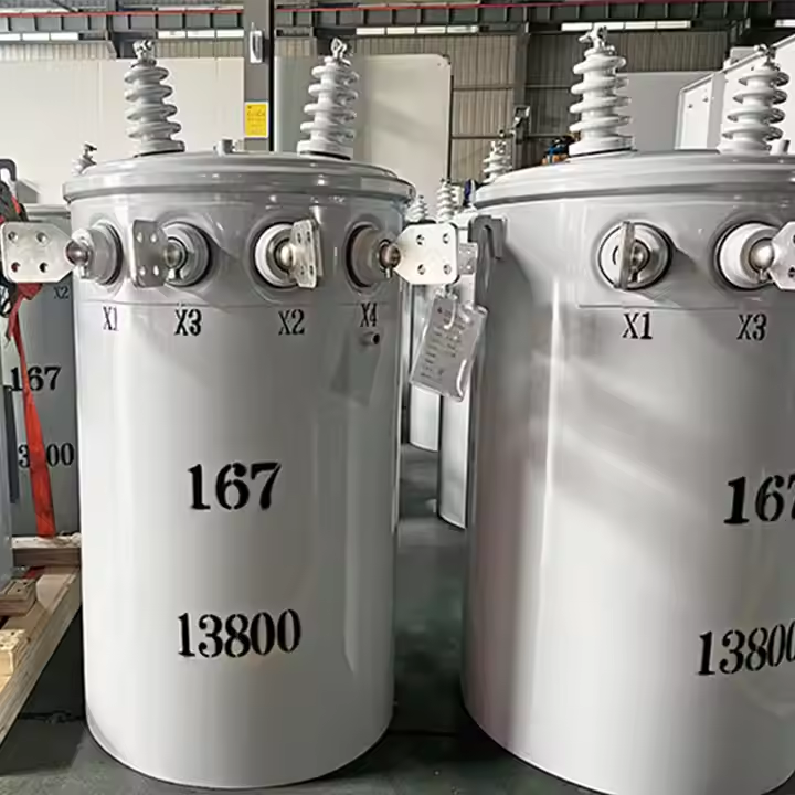 Cylindrical Power Transformer 37.5kva 50kva 75kva 167kva 7620v 120v ...