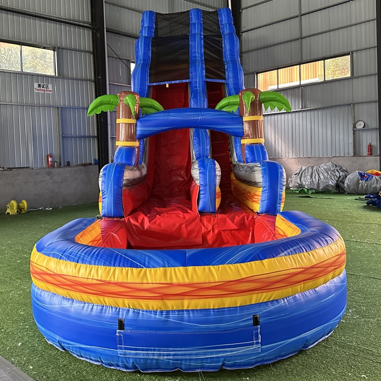 Adults Pool Waterslide Toboggan Gonflable Inflatable Tropical Water Slide