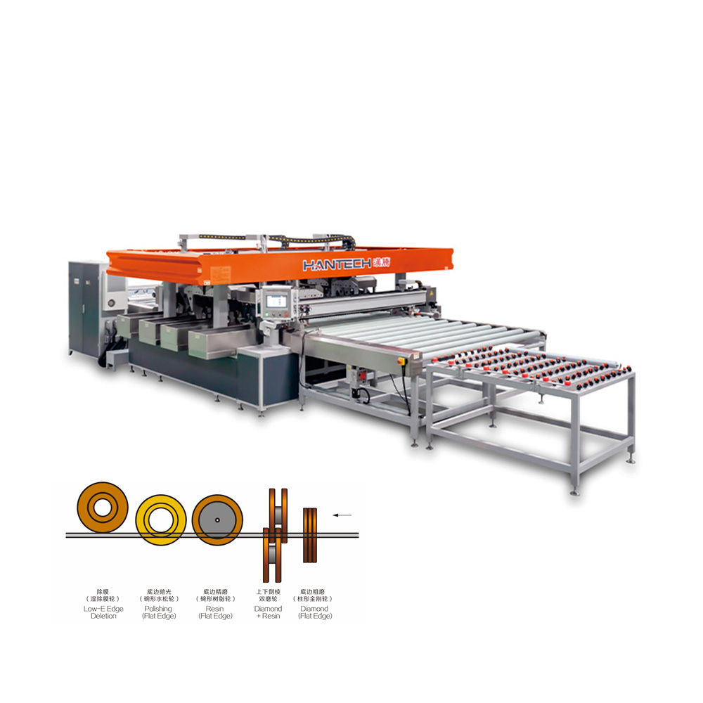 Glass Grinding Machine H Series -Arrising + Three Wheels For Flat Edge ...