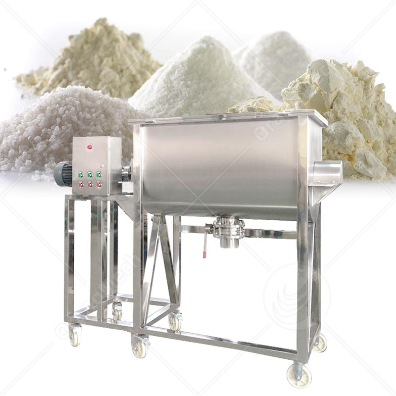 Horizontal Mixer with double spiral ribbon for mixing powders | OrangeMech