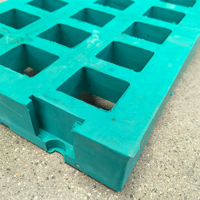 Gold Mining Rubber Screen Panel 30mm Thick Round Holes 32 Shore ...