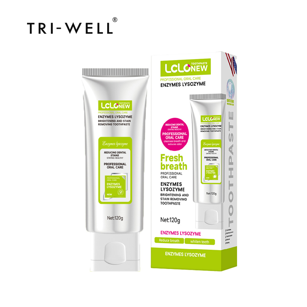 Custom Enzyme Lysozyme Whitening Toothpaste with Plant Extracts | Triwell