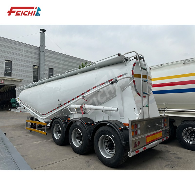3-Axis 3.5KL Cement Tank Semi Trailer 40-60T, 3 Compartments, Carbon Steel