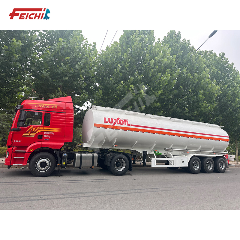 FeiChi 3 Axle 45000 Liters 4 Compartments Fuel Tanker Trailer,High ...