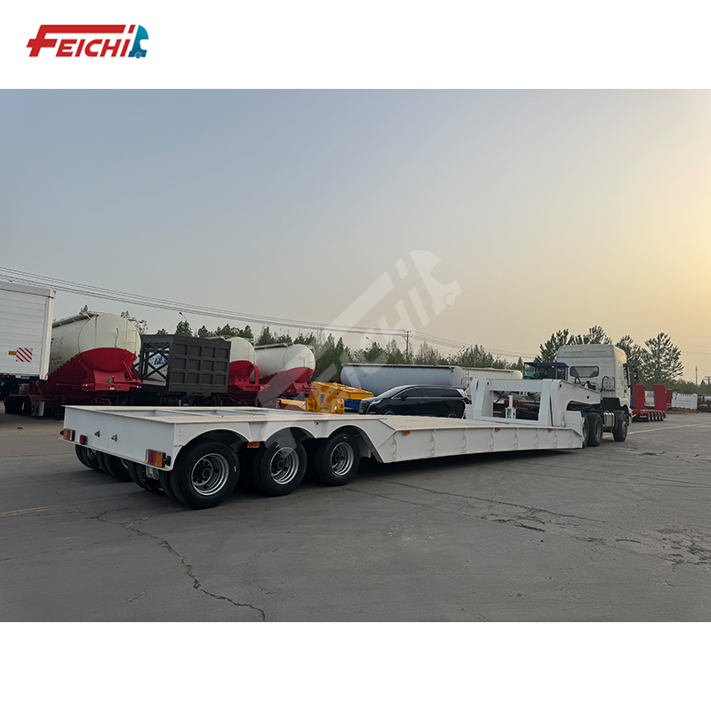 Lowbed Semi Trailer 3-line 6-axle Detachable Gooseneck Heavy-duty for ...
