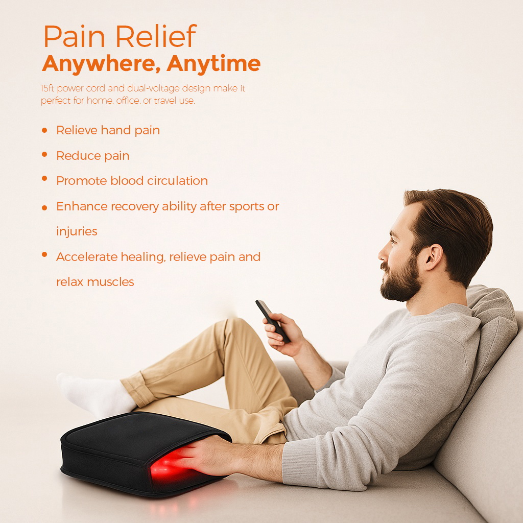 Red & Near-Infrared Light Therapy Glove for Hand Pain Relief, Arthritis ...