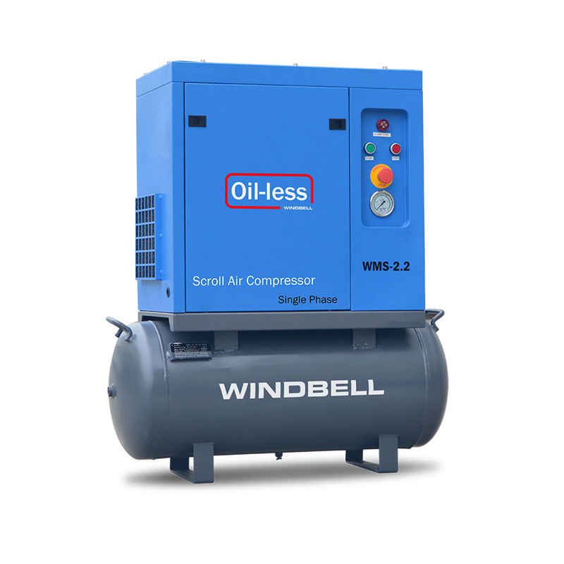 Compresor de aire eléctrico sin aceite 2.2 SERIE WMS | Windbell Compressor