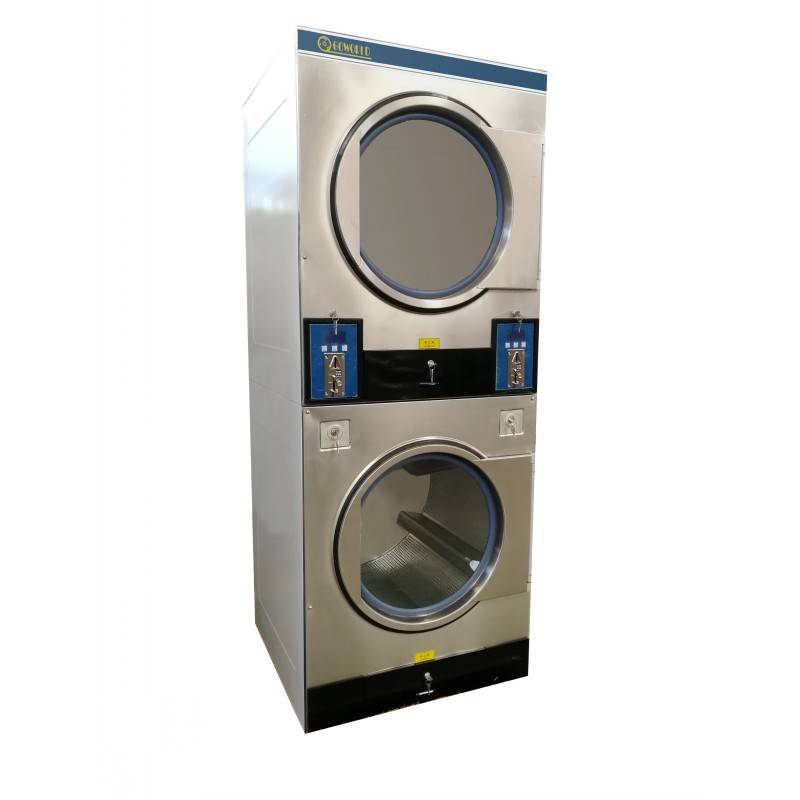 Self-service Coin Operated Stackable Washer Dryer for Hotel, Laundry ...