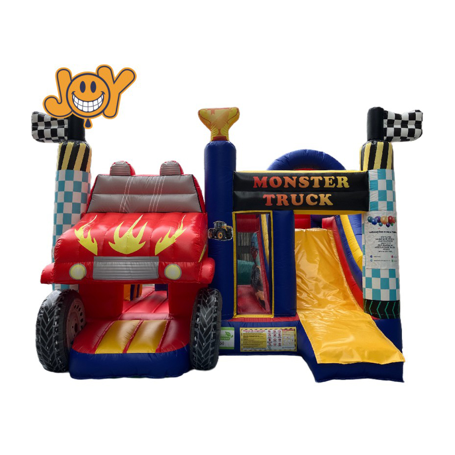 Inflatable Monster Truck Bounce House & Slide Combo | Joy Inflatable