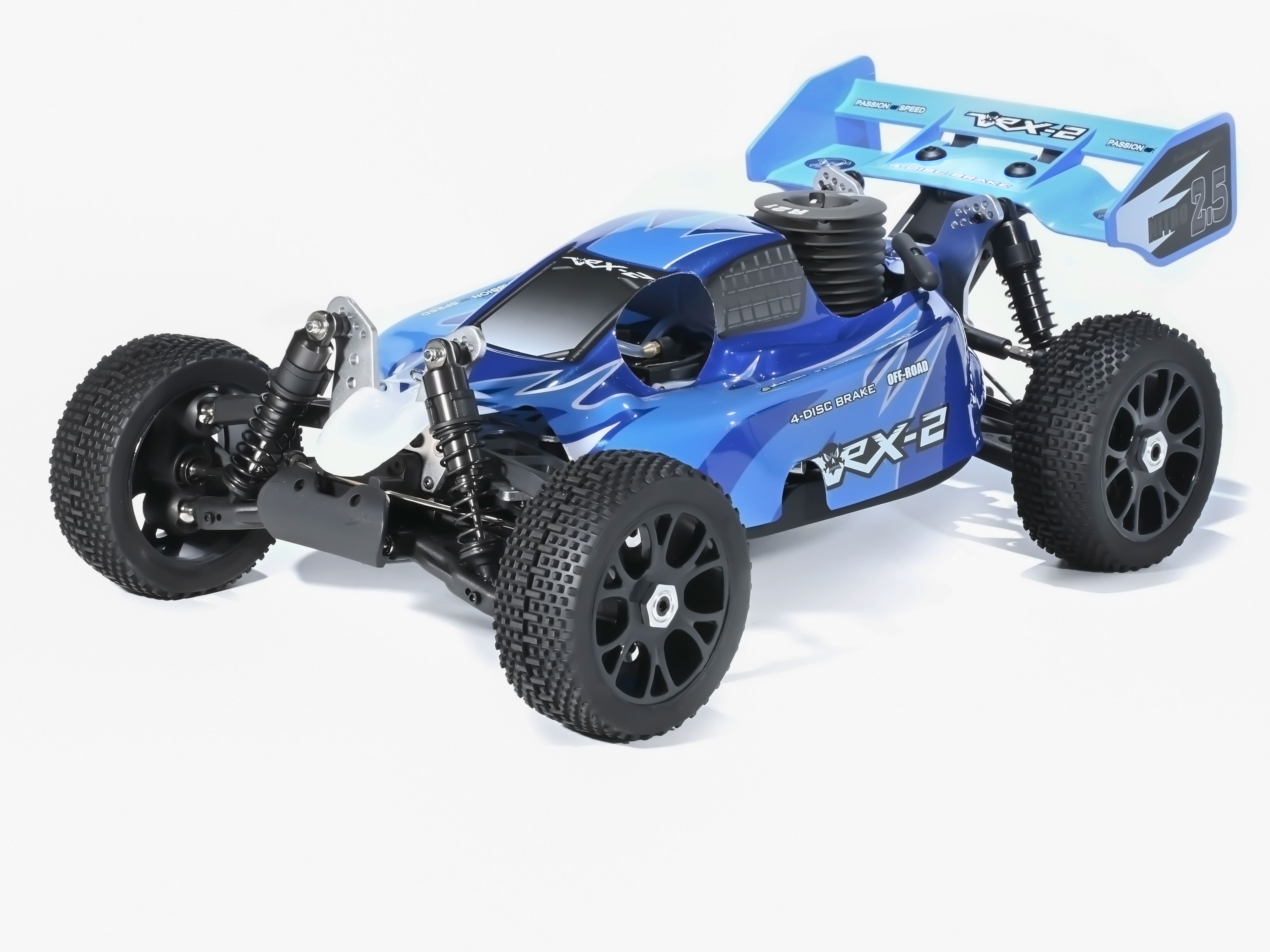 VRX-2 1/8 Escala 4WD Off-road nitro rc buggy 2.4g motor de alta ...