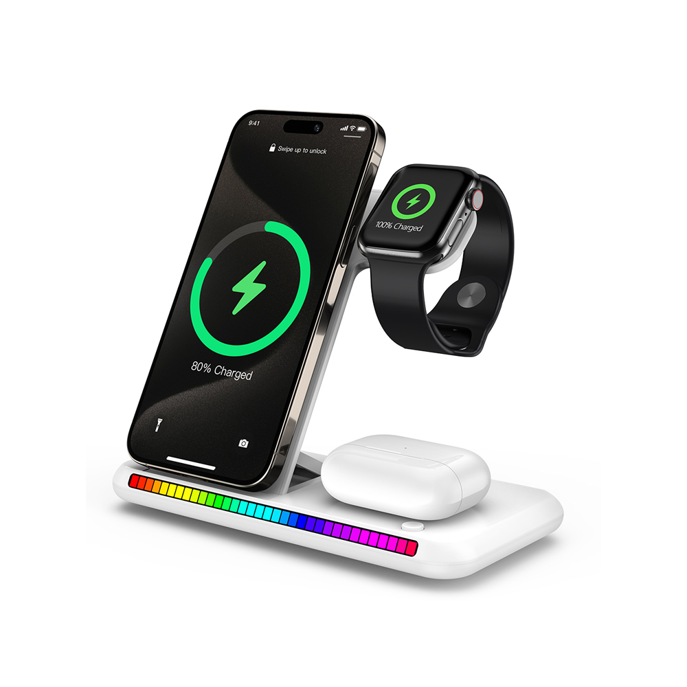 JMK Smart Multi-function Wireless Charger with Foldable Design for ...