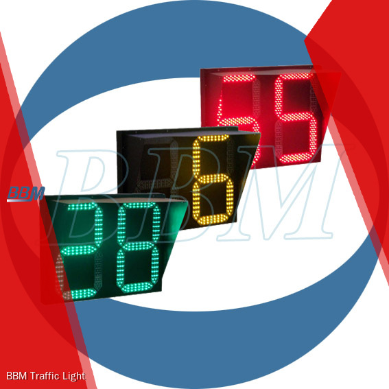 LED Traffic Signal Countdown Timer - Model DX800-3-RYG