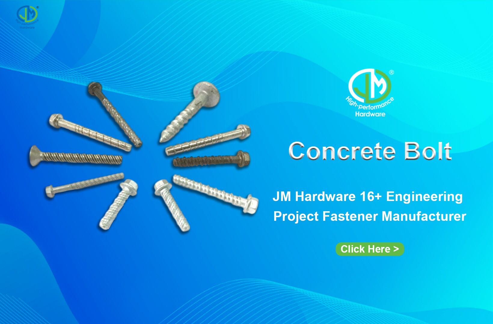 JM Hardware® Heavy Hex Concrete Bolts – High Strength & Corrosion Resistant