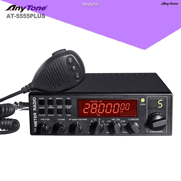 ANYTONE AT-5555 PLUS High Power 45W Walkie Talkie - Long Range Dual Watch CB Radio