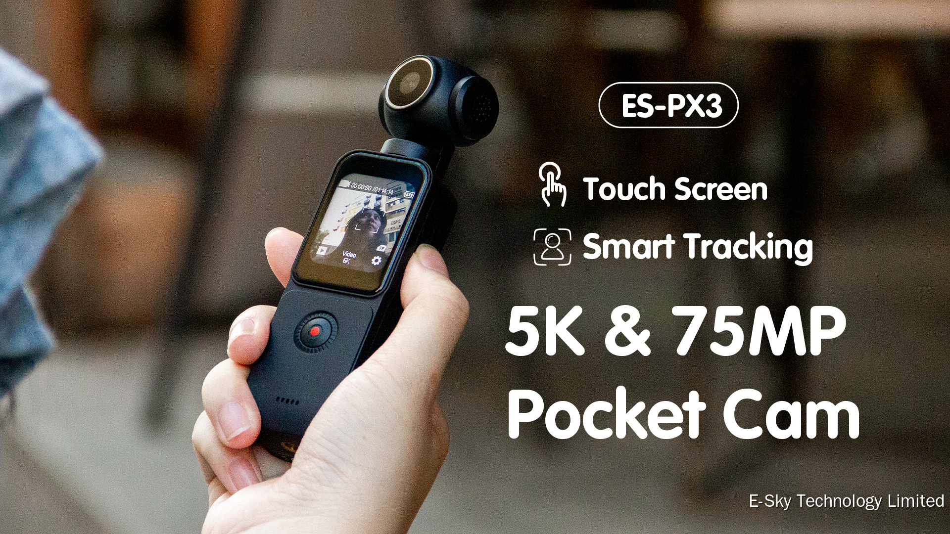 Portable Pocket Camera with 5K Video Gimbal Stabilization WlFl Face ...