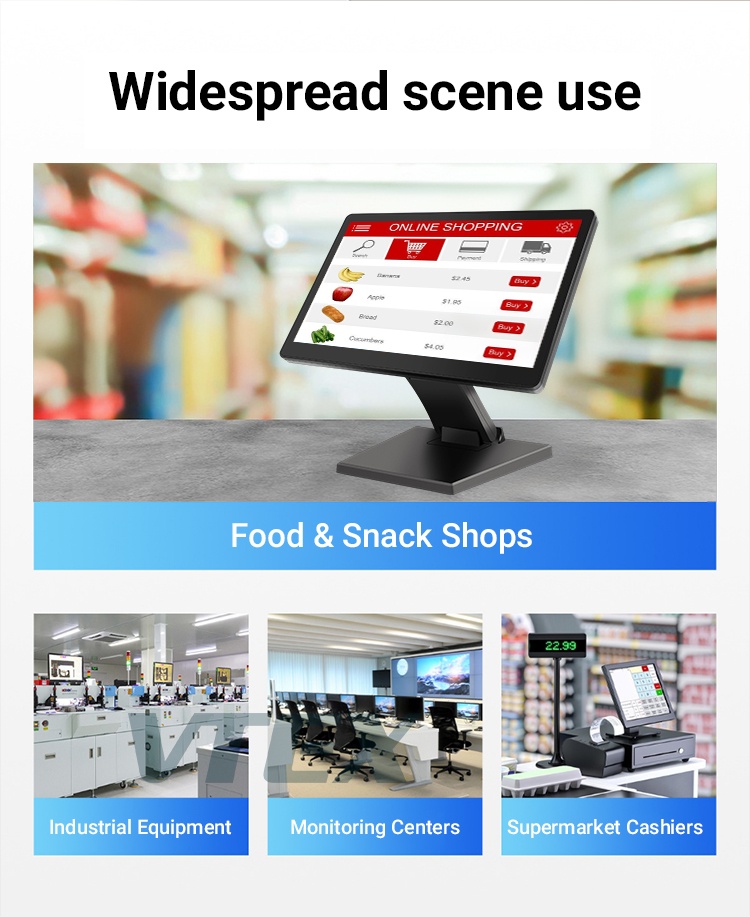 21.5 Inch FHD POS Touch Monitor TN IPS Panel 300nit 250nit Brightness ...